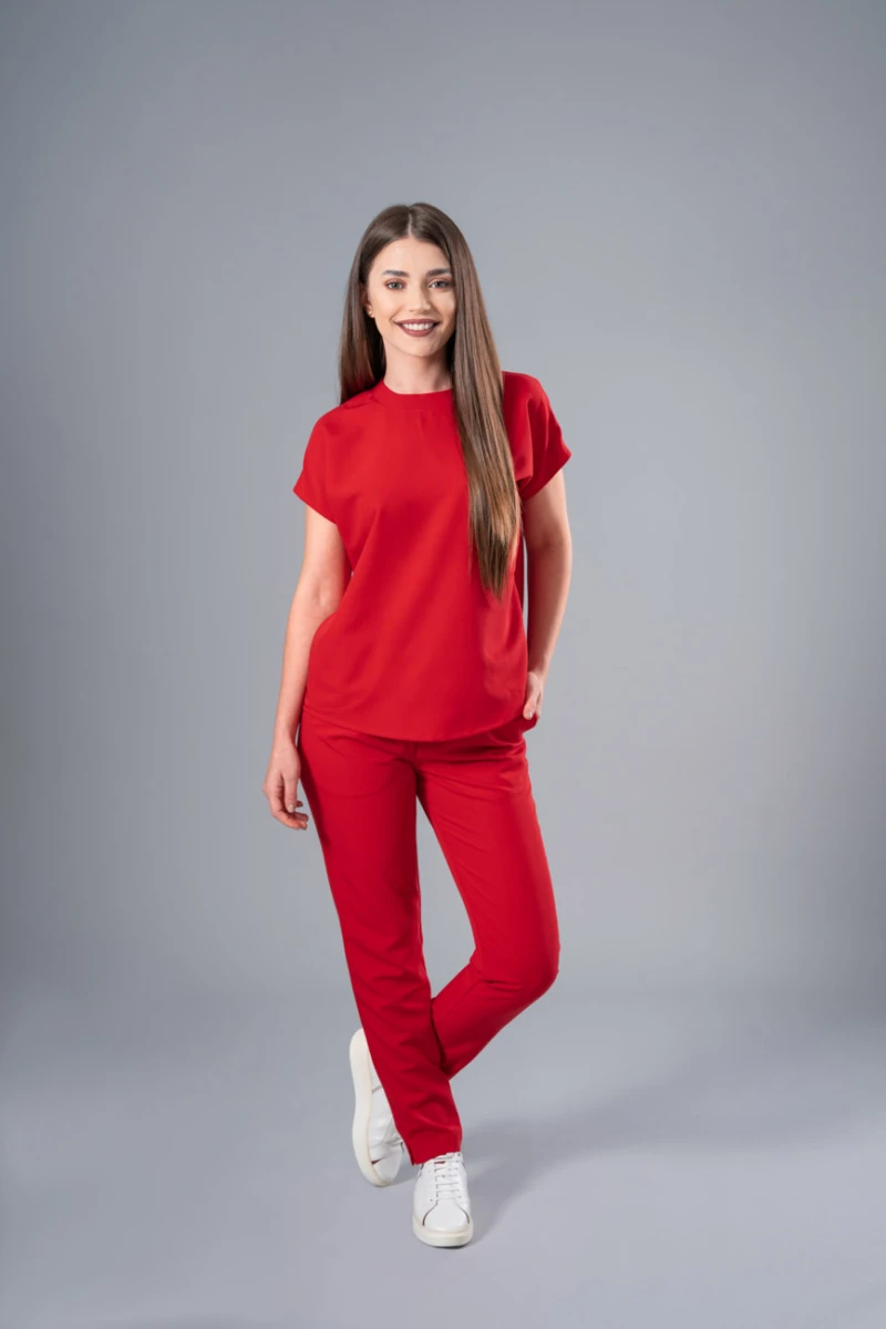 Costum medical roșu de damă Crumpler - FeelKin